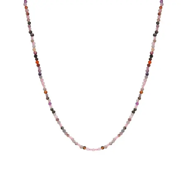 SPERO LONDON Fine Multicolour Tourmaline Sterling Silver Necklace - Gray