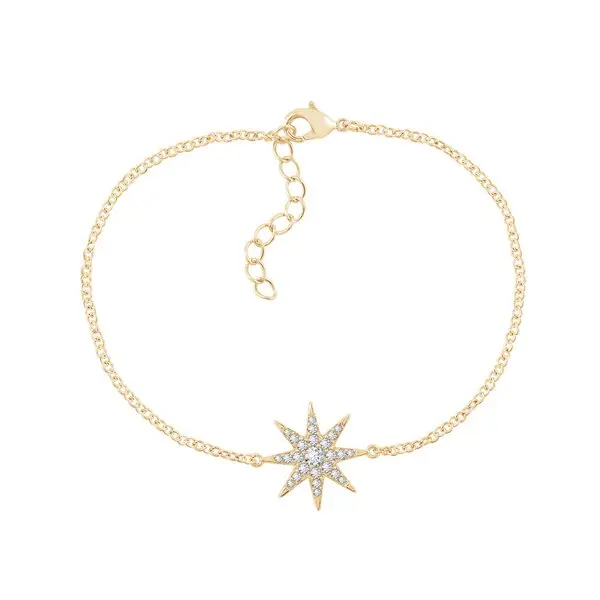 DIAMONBLISS Marilyn Monroe Hollywood Star Bracelet, Gold - Yellow