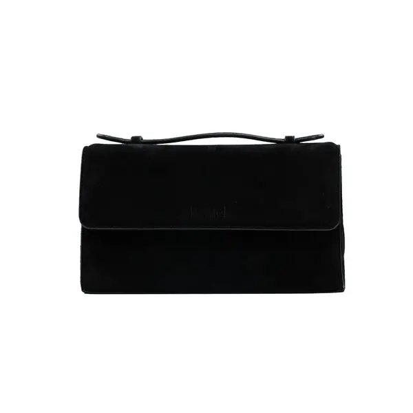 HAMEL ATELIER Avenue Suede Crossbody Bag - Black