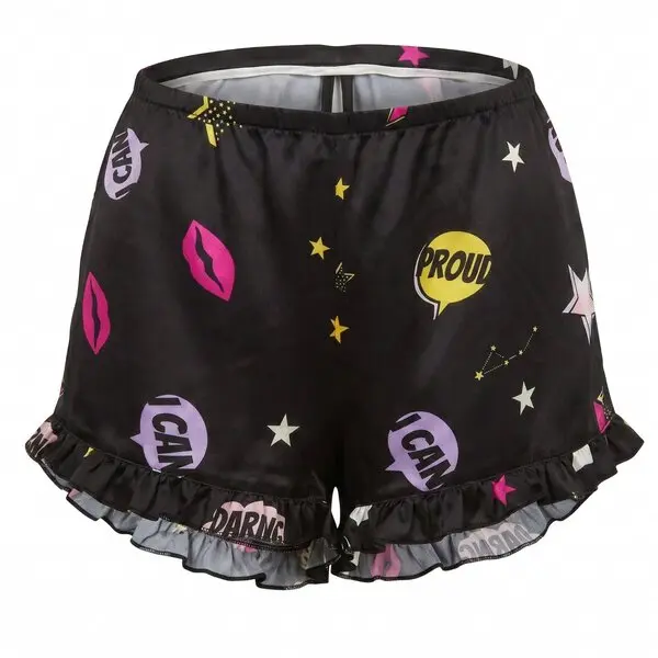 FAVETTE The Silk Shorts — Fragile Like A Bomb - Black
