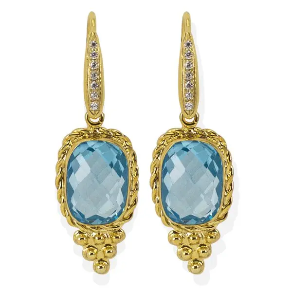 VINTOUCH ITALY Juno Topaz Earrings - Blue