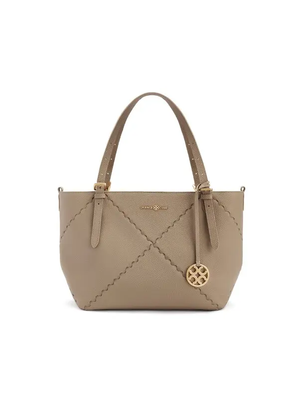 ORANGE CUBE Dusk Mosaic Tote Beige - Brown