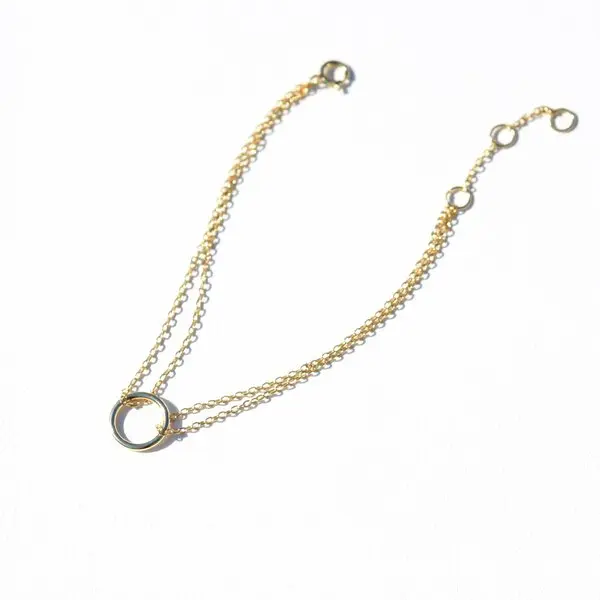 VICSTONENYC FINE JEWELRY Forever Circle Bracelet 14k Yellow Solid - Gold