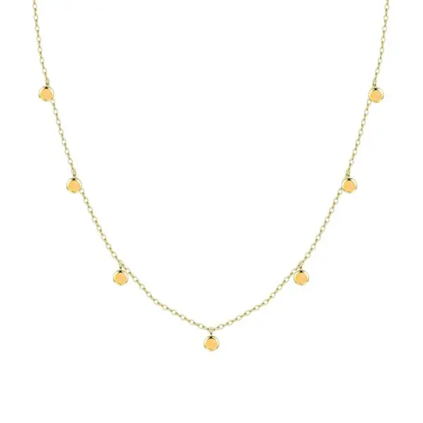 KAMARIA Opal Dew Drops Reversible Layering Necklace Tangerine - Yellow