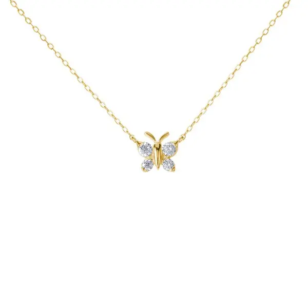 BLOOMTINE | EARTH ANGEL HQ Enchanting Flutterfly™ Vermeil Butterfly Necklace - Gold