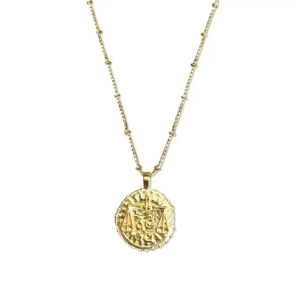 RIZE Libra Zodiac Manifesting Necklace *double Sided* Vermeil - Gold