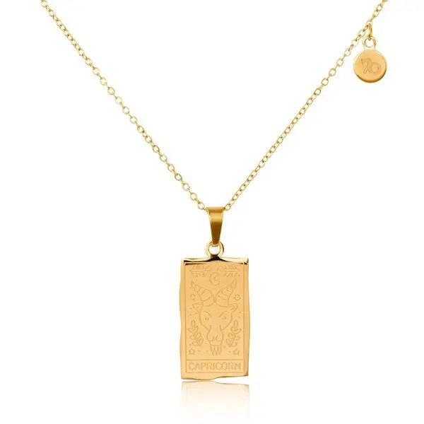 ARCTIC FOX & CO. Capricorn Zodiac Star Sign Necklace - Gold