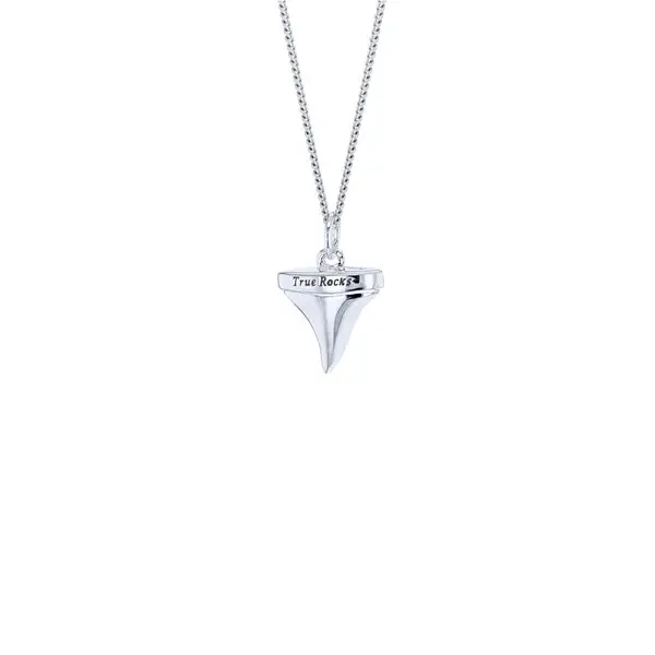 TRUE ROCKS Sterling Mini Sharks Tooth Pendant - Silver