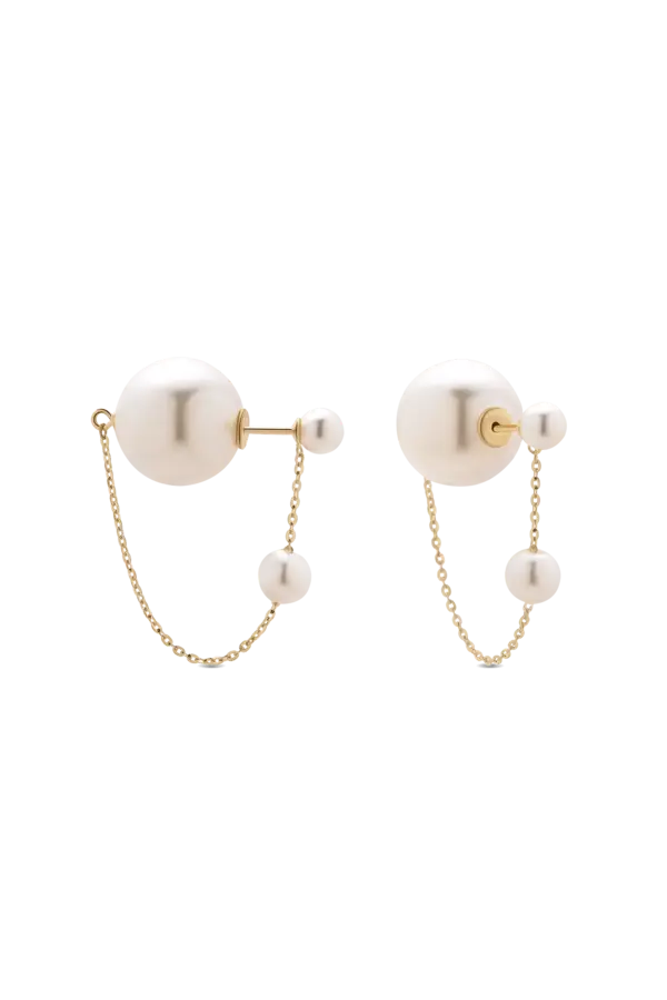 LISA&CO. Earrings Double Pearl Swing