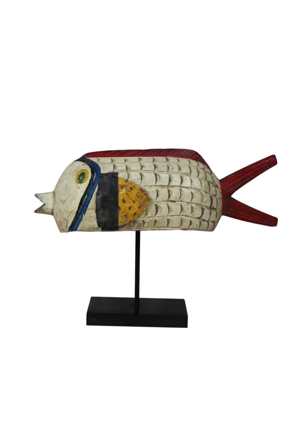 Botanical Boys Mali Bozo Puppet Fish One Seven Five Five - White