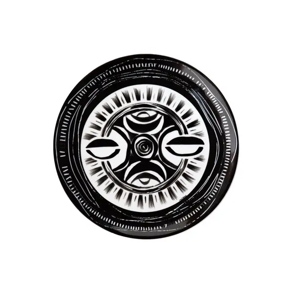 Mojjere Fine Porcelain Dessert Plate Black & White Design - Black/white