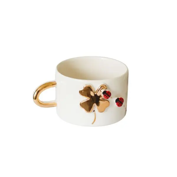 ANATOLIACRAFT Lucky Charm Handmade Ceramic Mug - Gold