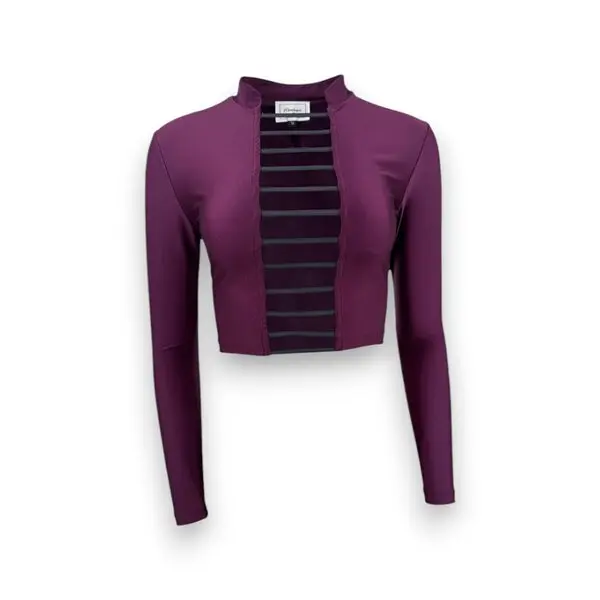 MONZLAPUR NEW YORK Cropped Top With Straps Vino - Red