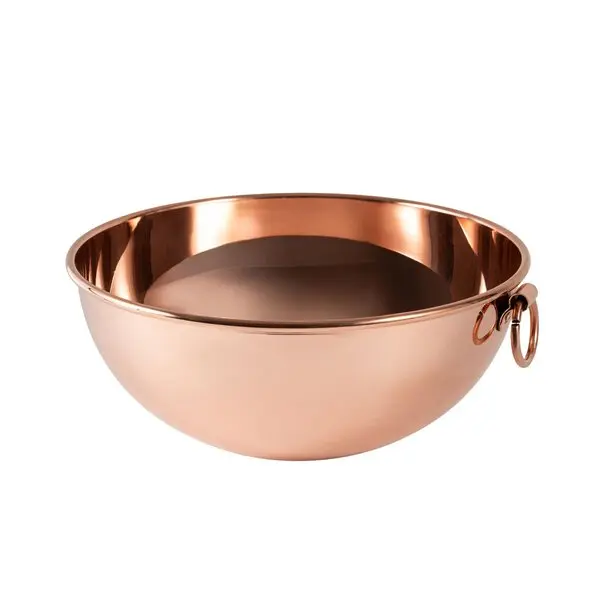 ANATOLIACRAFT Handmade Copper Salad & Mixing Bowl - Brown