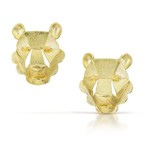 SETH MICHAEL STUDIO Lion Stud Earrings - Gold