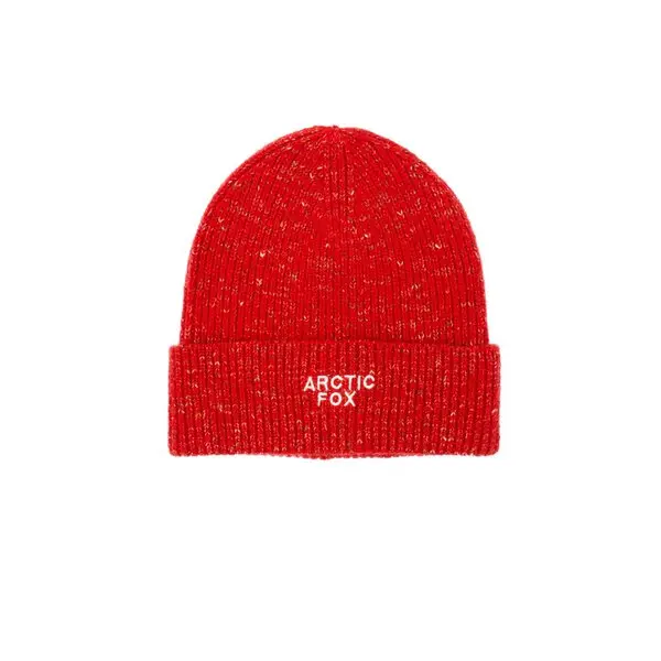 ARCTIC FOX & CO. The Embroide Beanie In Fiery Frost - Red