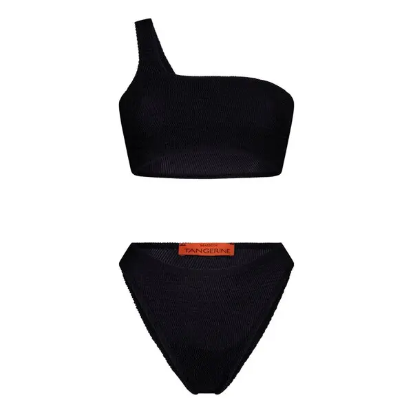MAISON TANGERINE Mykonos Crinkle Swimsuit - Black