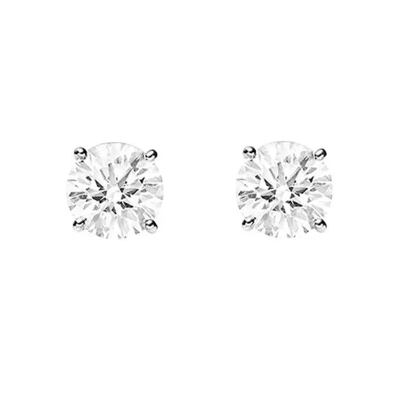 AUGUSTINE JEWELS Topaz Small Stud Earrings - White