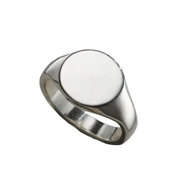 POSH TOTTY DESIGNS Sterling Circle Signet Ring - Silver