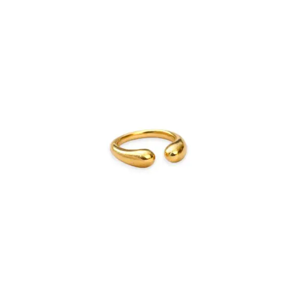 ORIAKU STUDIO Bantu Ring Plated Minimalist Adjustable Handcrafted In Nairobi Kenya - Gold