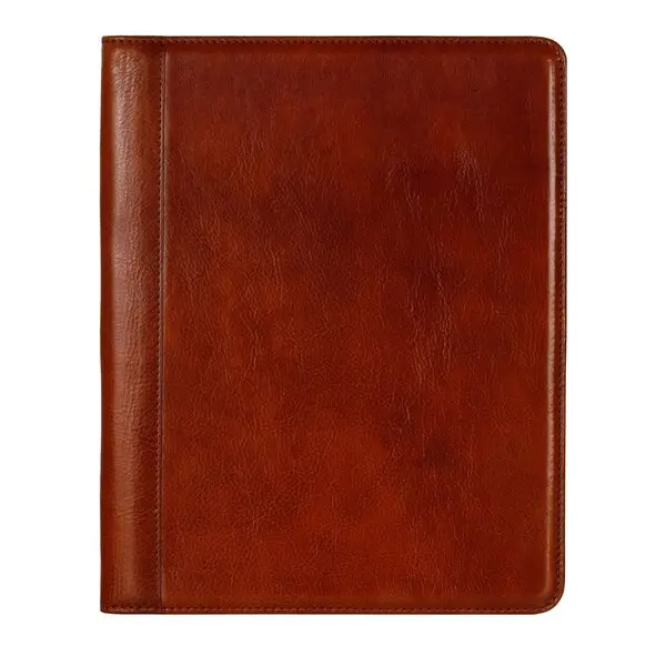 TIME RESISTANCE Leather Portfolio Something Fresh Cognac - Brown