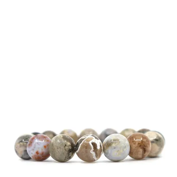 Shar Oke Neutrals Ocean Jasper Bracelet - Orange