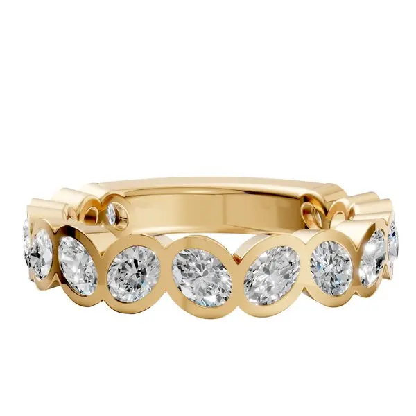 AYA FINE JEWELRY Oval Lab Diamond Anniversary Ring In 14k Gold