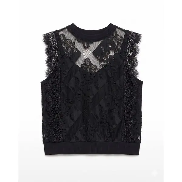 TANTRA SPAIN SL Sheer Lace Top With An Elastic Waistband - Black