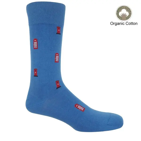 PEPER HAROW - MADE IN ENGLAND Post Box Socks - Blue