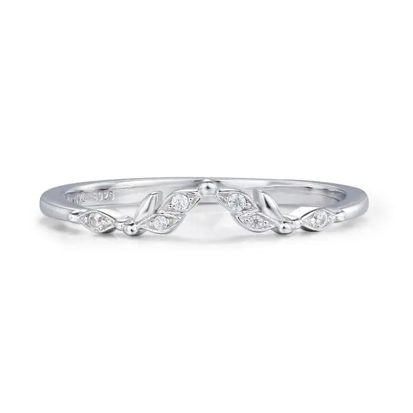 AZURA JEWELRY NEW YORK Gleam Band White Gold Vermeil - Silver