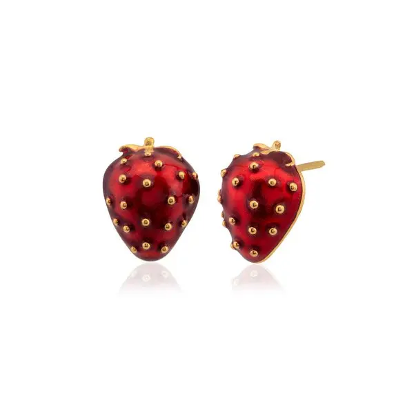 MILOU JEWELRY Strawberry Earrings - Red