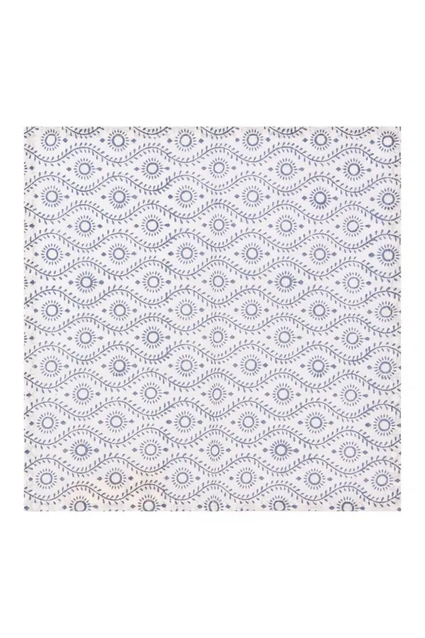 NOLOGO-CHIC Fresco Stripe Napkins With Wiggle Napkin Set Cotton Indigo - Blue