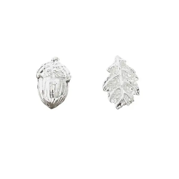 LILY CHARMED Sterling Acorn & Oak Leaf Stud Earrings - Silver