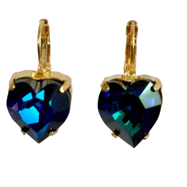 LAURA GRAY Small Dark Heart Post Earrings