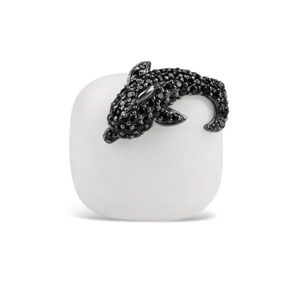 BELLUS DOMINA Sterling Silver Dolphin Cocktail Ring
