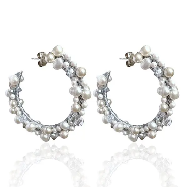 PINAR OZEVLAT Cluster Hoops - Silver