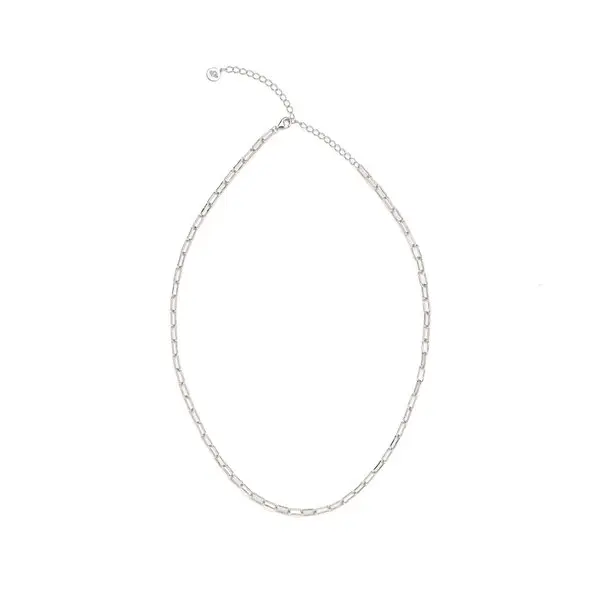 SEVEN SAINTS Paperclip Chain Necklace, White Rhodium Over Sterling - Silver