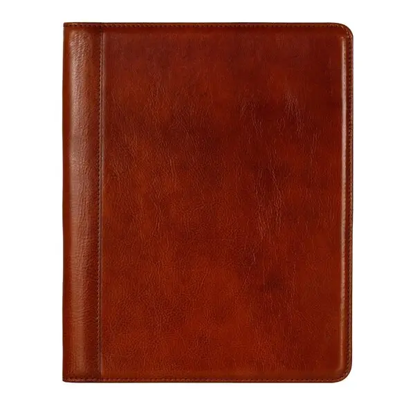 TIME RESISTANCE Cognac Leather Portfolio Something Fresh - Brown