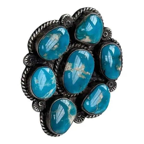 GOOD TIDINGS STYLE The Tide Turquoise And Silver Ring - Blue