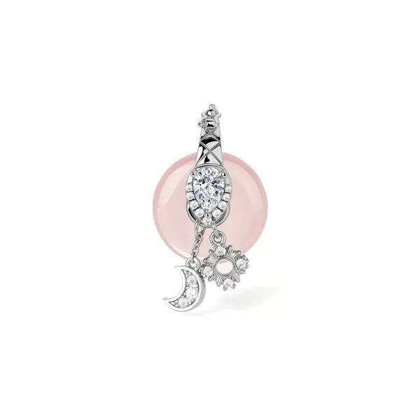 FREQNC ATELIER Ouroboros Charm Rose Quartz Heart Chakra - Pink