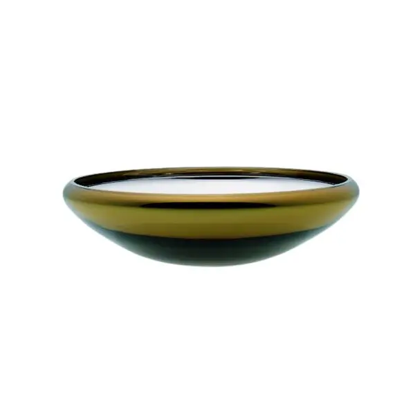 An&Angel Silver / Gold / Yellow Deco Flat Amber Bowl - Silver/gold/yellow