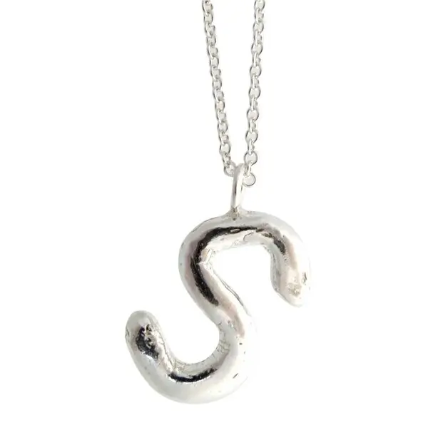 KAREN HALLAM Initial Necklace A-z - Silver