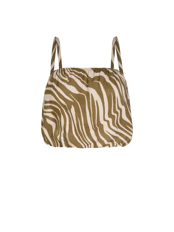 CHANGE OF SCENERY Neutrals Dani Top In Serengeti - White