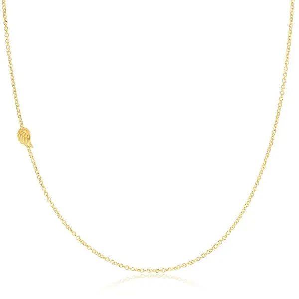 Maya Brenner Designs 14k Yellow Angel Wing Charm Necklace - Gold