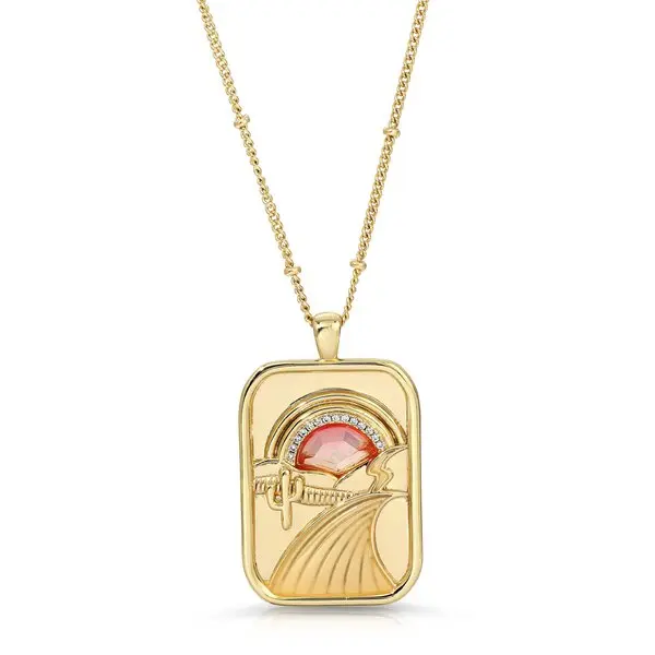 GLAMROCKS JEWELRY Desert Dream Necklace Sun - Yellow