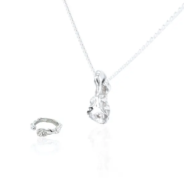 BIO-TRIMMINGS Onnes Cubic Zirconia Necklace & Ring Set - Silver