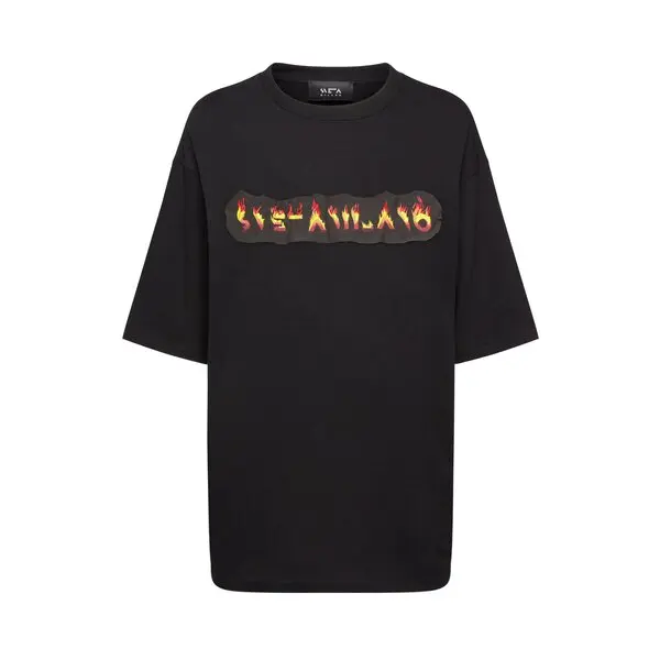 SVETA MILANO Haze Cotton Jersey T-shirt - Black