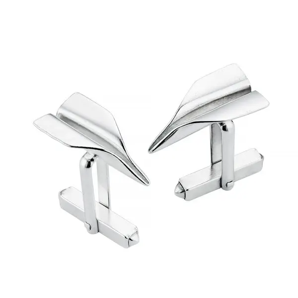 POSH TOTTY DESIGNS Sterling Paper Plane Cufflinks - Silver