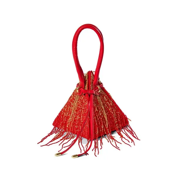 SONGS OF SIREN Red / Gold The Flame Pyramid Bag - Red/gold