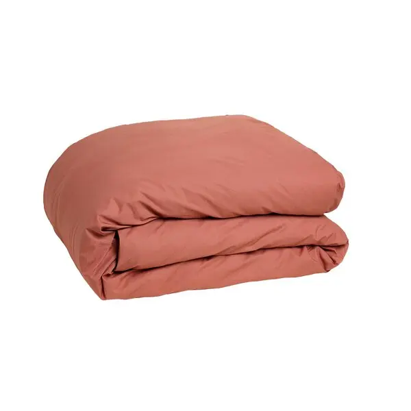 Joro Percale Organic Cotton Duvet Cover Bark - Red